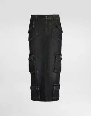 Dolce & Gabbana Denim Skirt Denim And Jeans Multi-colored - Multicolor