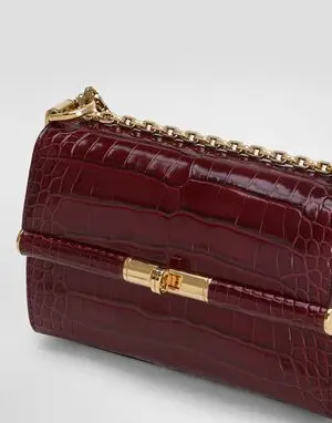 Dolce & Gabbana Marlene City Mini Bag In Polished Alligator Collection