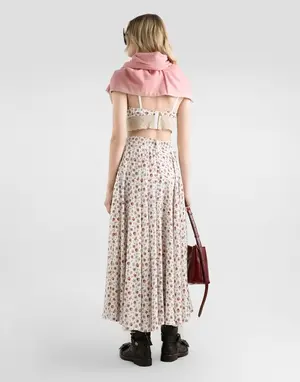 Dolce & Gabbana Small Rose-print Charmeuse Circle Skirt Skirts - Multicolor