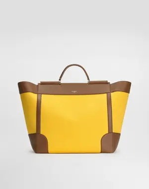 Dolce & Gabbana Sicily Handbag In Canvas And Leather Shoppers - Multicolor