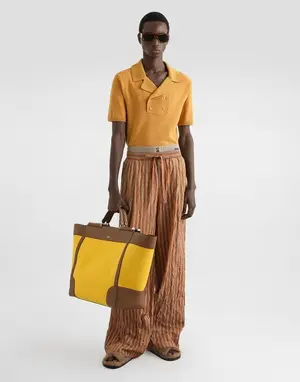 Dolce & Gabbana Sicily Handbag In Canvas And Leather Shoppers