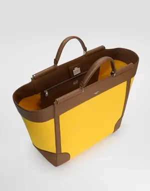 Dolce & Gabbana Sicily Handbag In Canvas And Leather Shoppers