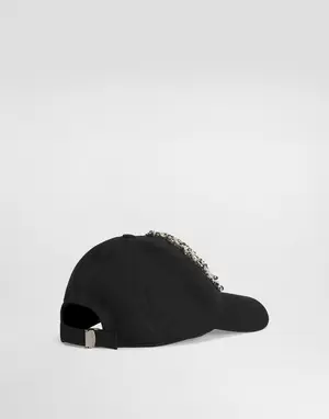 Dolce & Gabbana Cotton Drill Baseball Hat Hats And Gloves - Black
