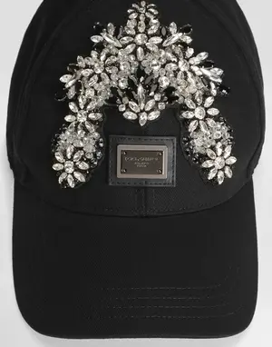 Dolce & Gabbana Cotton Drill Baseball Hat Hats And Gloves - Black