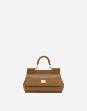 Dolce & Gabbana Small Sicily Handbag Leather - Brown