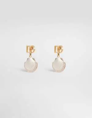 Dolce & Gabbana Painted Metal Shell Earrings