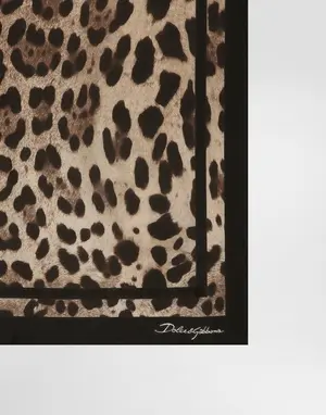 Dolce & Gabbana Leopard- Silk Twill Scarf 70x70 Scarves And Silks