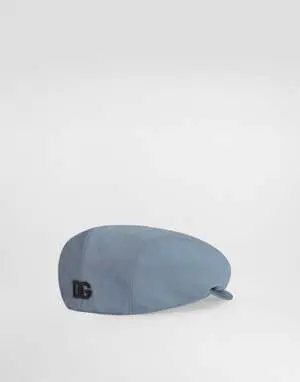 Dolce & Gabbana Wool Poplin Flat Cap Hats And Gloves - Azure