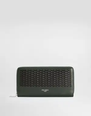 Dolce & Gabbana Plongé Woven Calfskin Wallet Wallets And Small Leather Goods - Multicolor