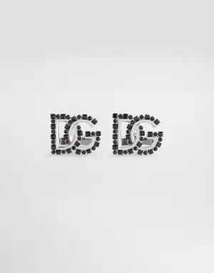Dolce & Gabbana Dg Logo Cufflinks With Rhinestones Bijoux Metal - Silver