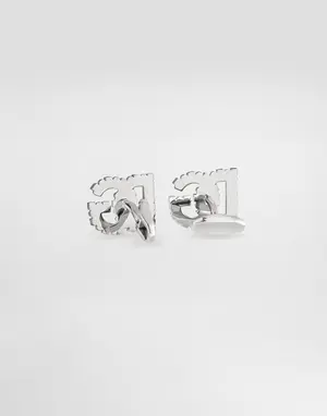 Dolce & Gabbana Dg Logo Cufflinks With Rhinestones Bijoux Metal