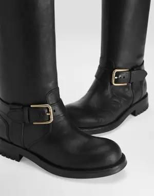 Dolce & Gabbana Calfskin Biker Boots Boots And Booties