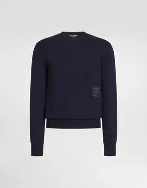 Dolce & Gabbana Virgin Wool Pullover Sweaters And Cardigans - Blue