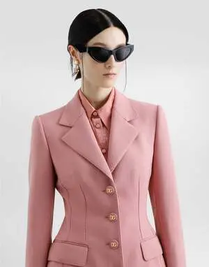 Dolce & Gabbana Single-breasted Wool Crepe Dolce Jacket Blazers