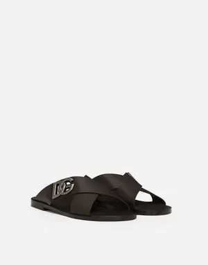 Dolce & Gabbana Calfskin Sandals With Dg Logo