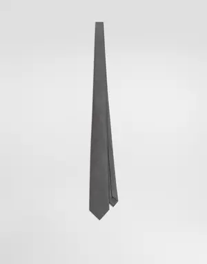 Dolce & Gabbana Jacquard Satin Neck Tie - Grey