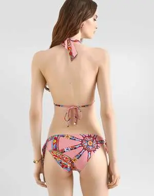 Dolce & Gabbana Carretto-print Triangle Bikini