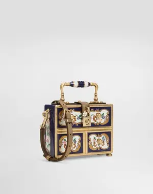 Dolce & Gabbana Dolce Box Handbag In Painted Wood Handbags Multi-colored