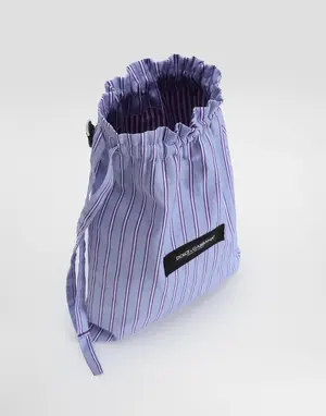 Dolce & Gabbana Striped Poplin And Leather Crossbody Bag - Multicolor