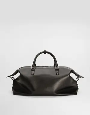 Dolce & Gabbana Calfskin Duffel Bag Travel Bags - Black