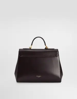 Dolce & Gabbana Marlene Handbag In Palmellato Calfskin Collection Purple - Bordeaux