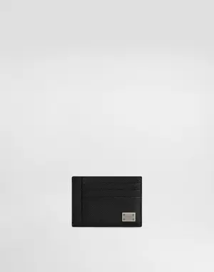 Dolce & Gabbana Dauphine-print Calfskin Card Holder Wallets And Small Leather Goods Leather - Black