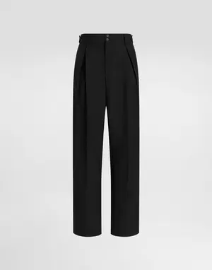 Dolce & Gabbana Wool Blend Trousers Pants And Shorts - Black