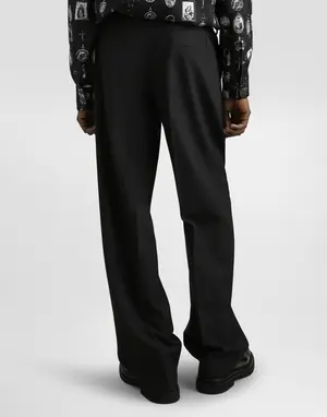 Dolce & Gabbana Wool Blend Trousers Pants And Shorts - Black