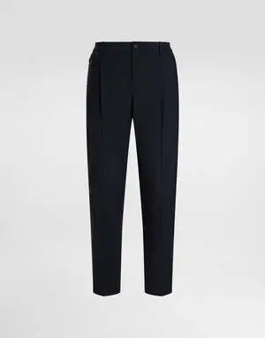 Dolce & Gabbana Wool Blend Trousers - Man Pants And Shorts 56 Blue