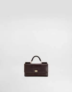 Dolce & Gabbana Iguana-print Mini Bag Burgundy Leather - Bordeaux