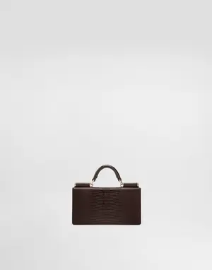 Dolce & Gabbana Iguana-print Mini Bag Burgundy Leather