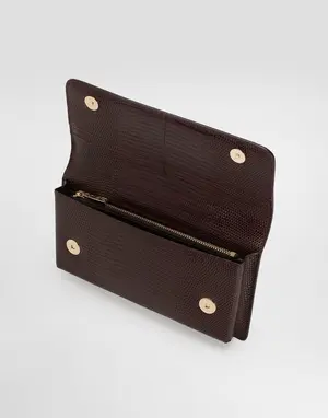 Dolce & Gabbana Iguana-print Mini Bag Burgundy Leather