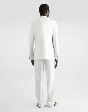 Dolce & Gabbana Wool Faille Trousers - White