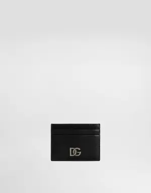 Dolce & Gabbana Tempesta Calfskin Card Holder Wallets And Small Leather Goods - Black
