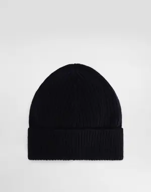 Dolce & Gabbana Cashmere And Wool Beanie With Branded Tag