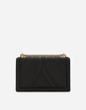Dolce & Gabbana Large Devotion Bag In Quilted Nappa Leather Shoulder And Crossbody Bags Leather - Black