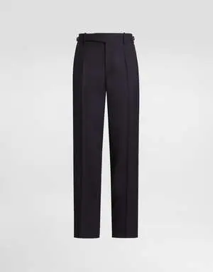 Dolce & Gabbana Virgin Wool Trousers Pants And Shorts - Blue