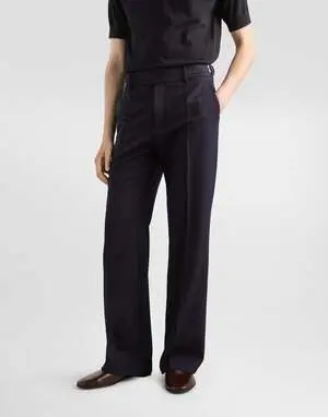 Dolce & Gabbana Virgin Wool Trousers - Blue