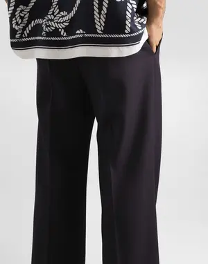 Dolce & Gabbana Virgin Wool Tailored Trousers - Blue