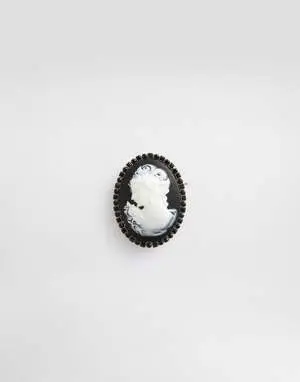Dolce & Gabbana Oval Cameo Brooch Bijoux Metal - Silver