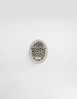 Dolce & Gabbana Oval Cameo Brooch Bijoux Metal - Silver
