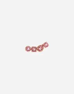 Dolce & Gabbana Single Rainbow Monochrome Earring 18 Carat Gold And Pink Tourmalines Earrings Gold - Red