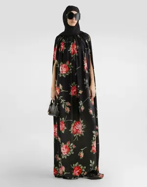 Dolce & Gabbana Rose Bouquet-print Tunic Dress