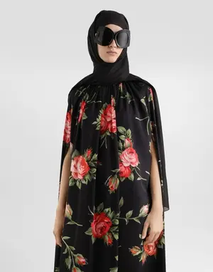 Dolce & Gabbana Rose Bouquet-print Tunic Dress