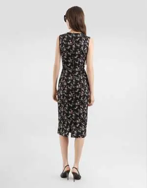 Dolce & Gabbana Small Floral-print Charmeuse Dress Dresses