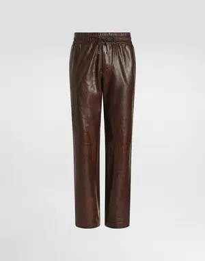 Dolce & Gabbana Goatskin Jogging Trousers Pants And Shorts - Brown
