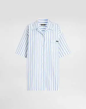 Dolce & Gabbana Striped Poplin Shirt Shirts And Tops - Multicolor