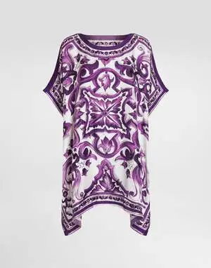Dolce & Gabbana Majolica-print Twill Caftan Dresses