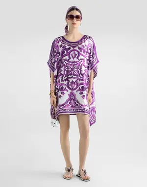 Dolce & Gabbana Majolica-print Twill Caftan Dresses