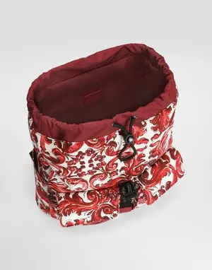 Dolce & Gabbana Majolica-print Canvas Backpack Accessories
